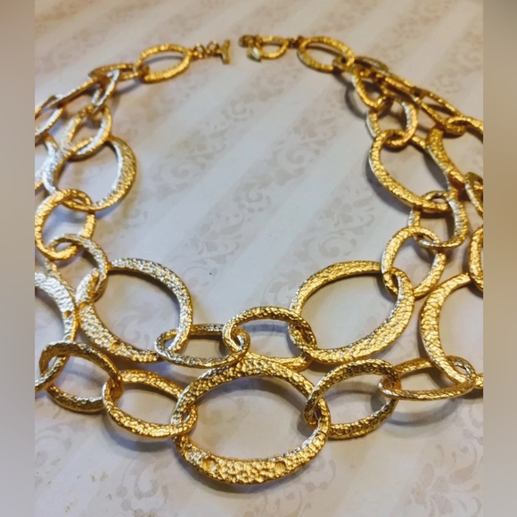 barbara boz | Jewelry | Barbara Boz 8k Gold Plated Organic Links ...